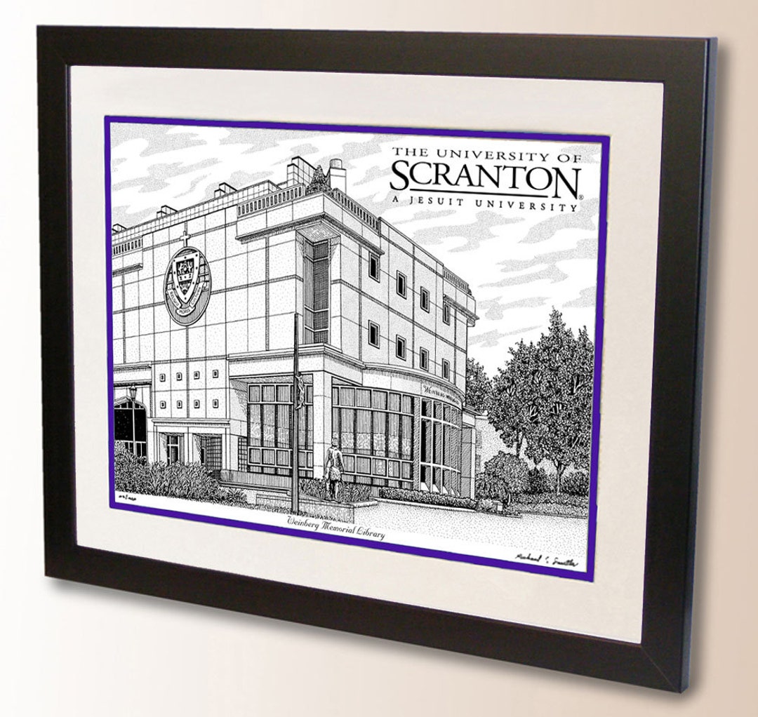 University of Scranton Hand Signed Wall Art Print, U Scranton ...