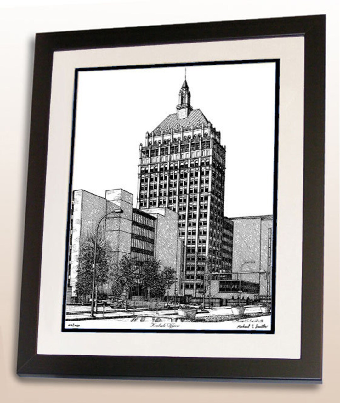 Rochester NY Kodak Office Building Art Print, Vintage City of Rochester ...