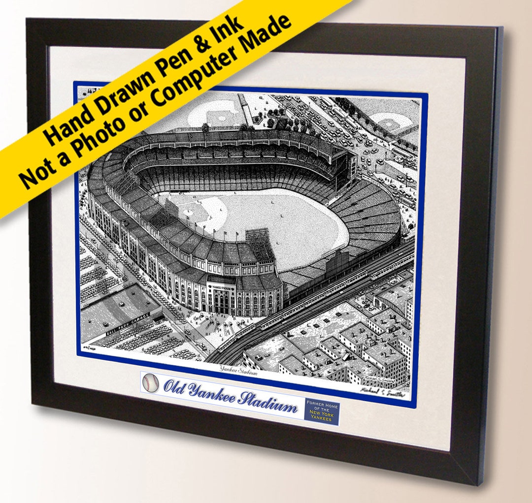 New York Yankees Art, Old Yankee Stadium Art Print, NY Yankees Fan Gift ...