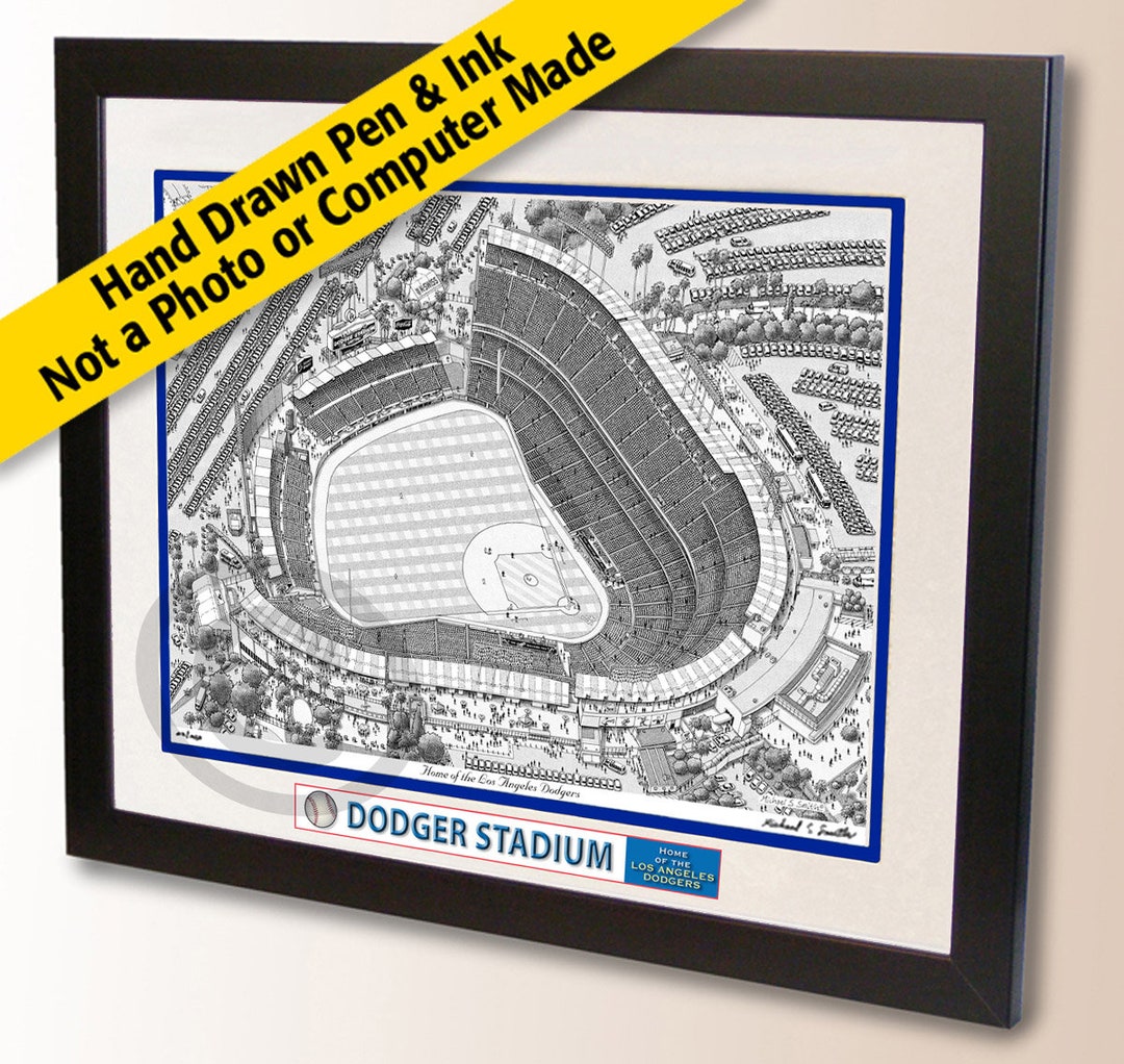Los Angeles Dodgers Art Dodger Stadium Art Print LA Dodgers - Etsy ...
