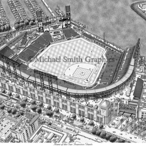 San Francisco Giants Art, Oracle Park Art Print, SF Giants Fan Gift ...