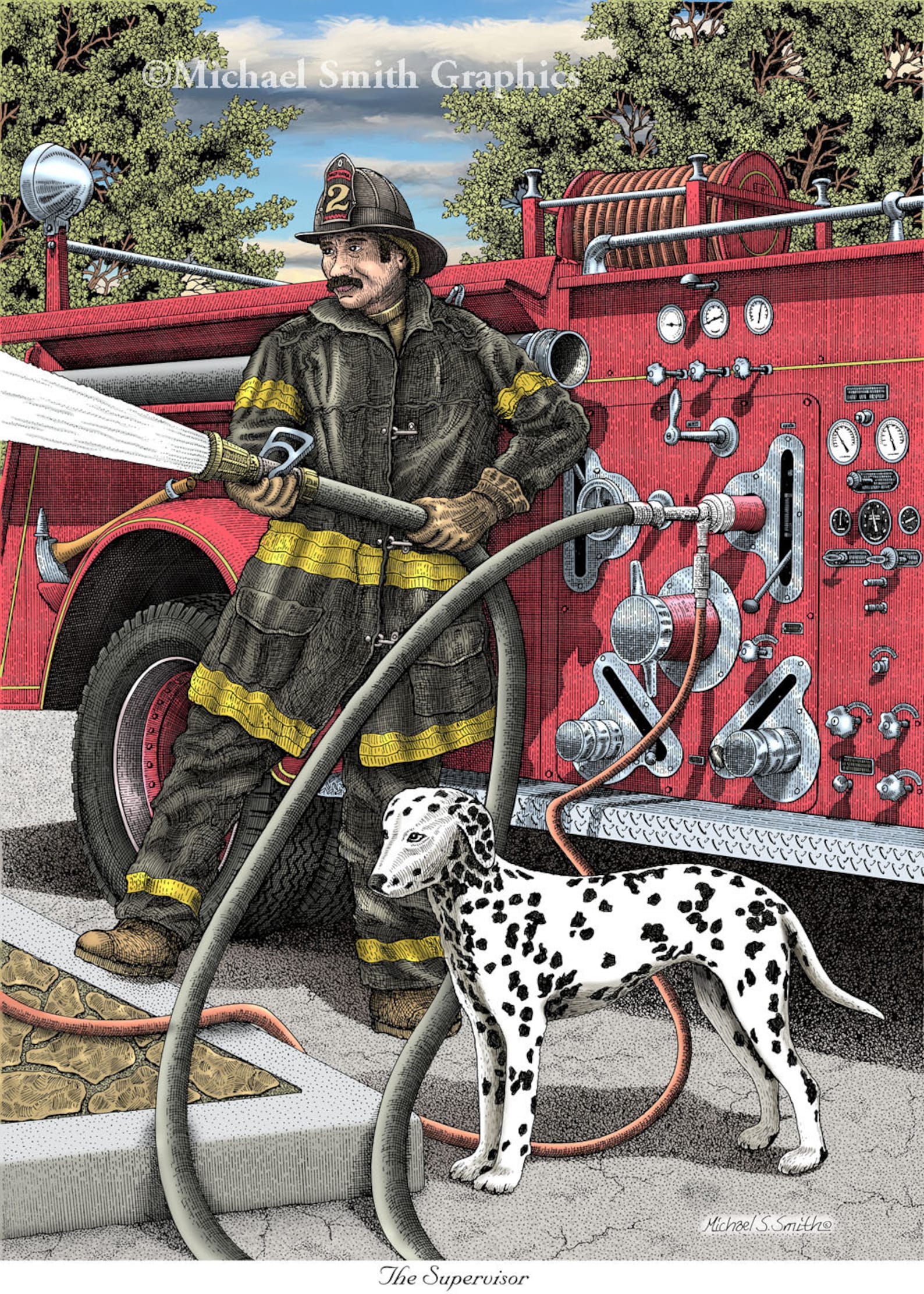Firefighter Gift Wall Art Print Vintage Fireman Wall Decor - Etsy
