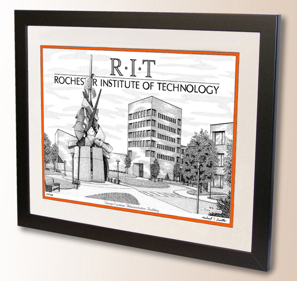 RIT Rochester Institute of Technology Hand Signed Wall Art - Etsy
