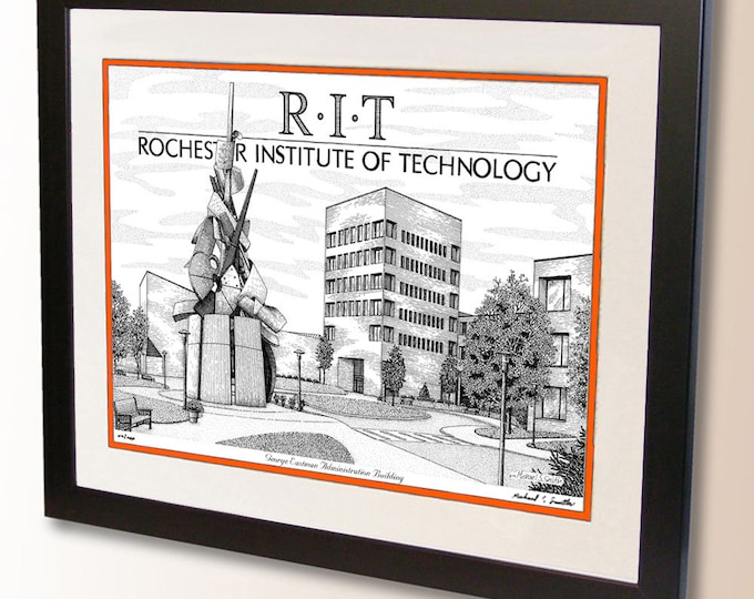 RIT - Rochester Institute of Technology Hand Signed Wall Art Print, RIT ...