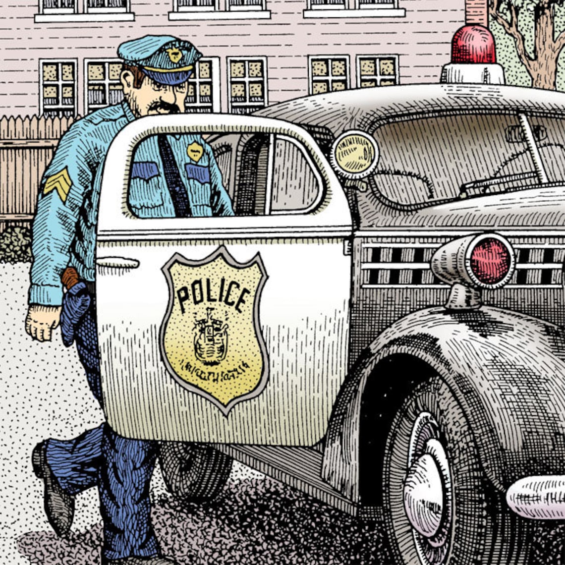 Law Enforcement gift wall art print Vintage Police Sheriff | Etsy