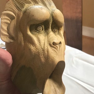 Phenomenal Old Hand Carved Gorilla Face Wall Mask Signed - Etsy