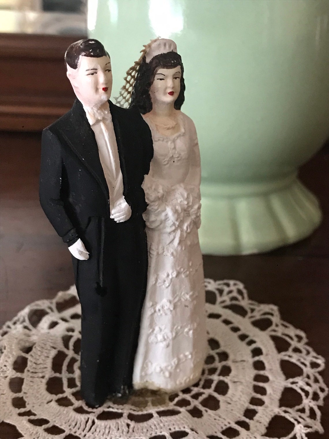 Vintage German Bride and Groom Cake Topper - Etsy