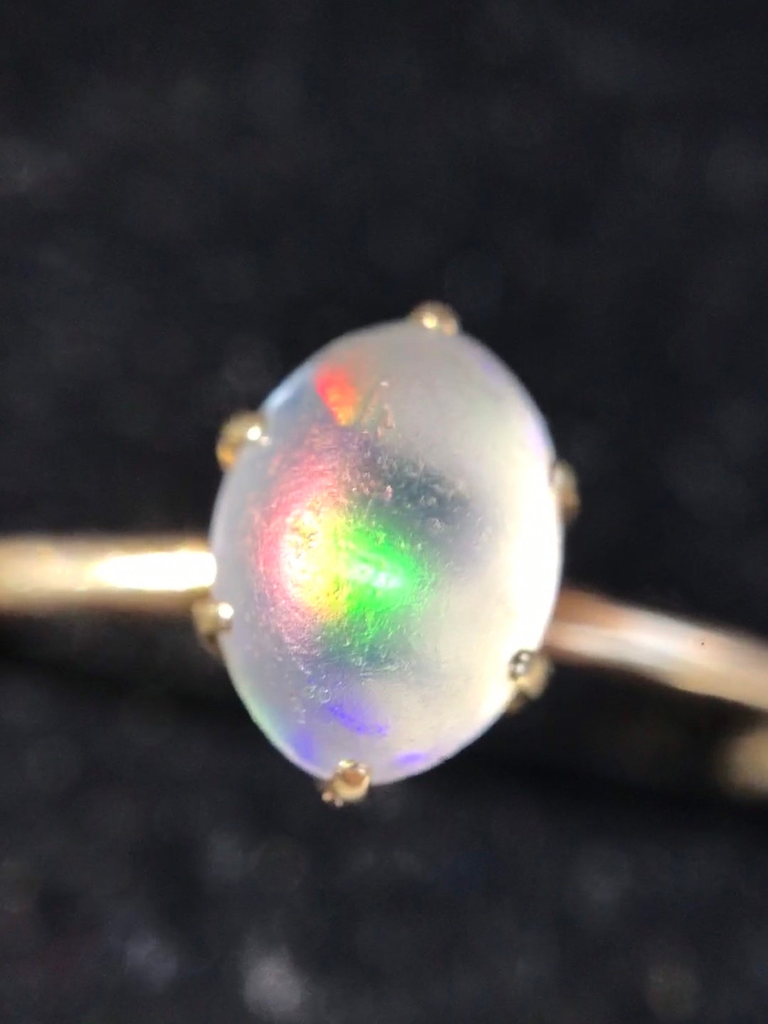 Rare Art Nouveau Water Opal Ring in 14k Gold Tiffany Setting - Etsy