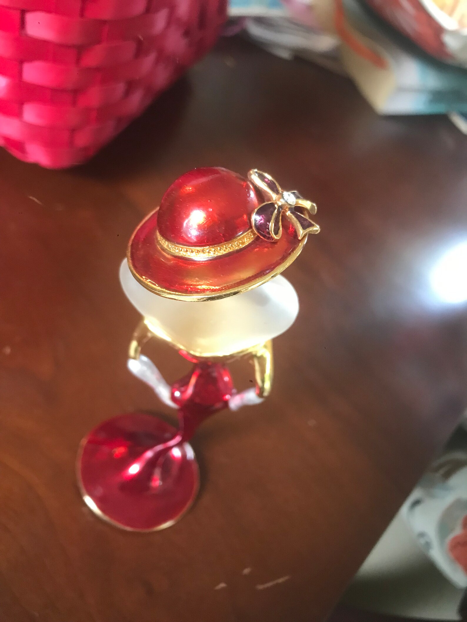 Rare Art Deco Lady in Red Hat Figural Perfume Bottle - Etsy