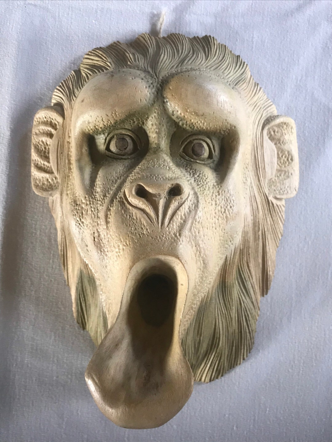 Phenomenal Old Hand Carved Gorilla Face Wall Mask Signed - Etsy