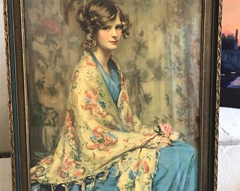 1920's Lithograph alice Blue Gown Alice Roosevelt by Arthur Paine ...
