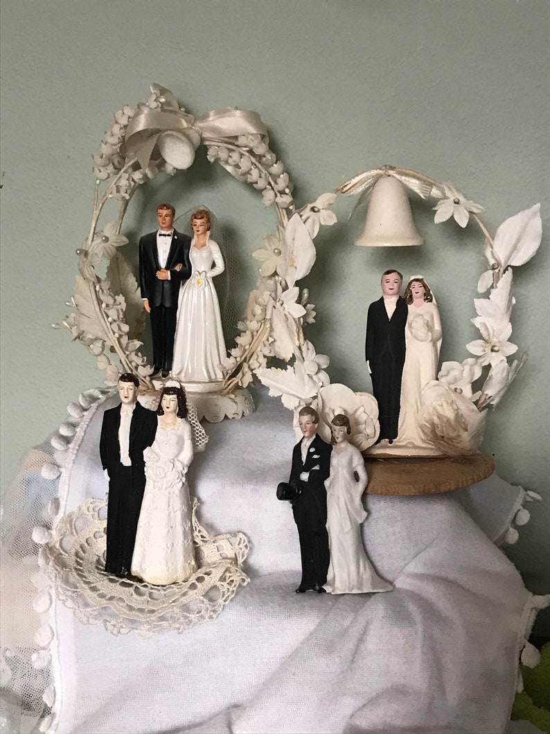 Vintage German Bride and Groom Cake Topper - Etsy