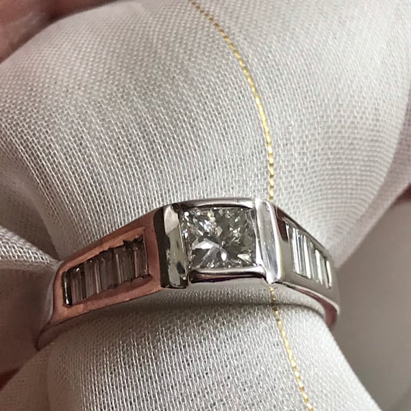 Princess Cut Cathedral Setting - Etsy