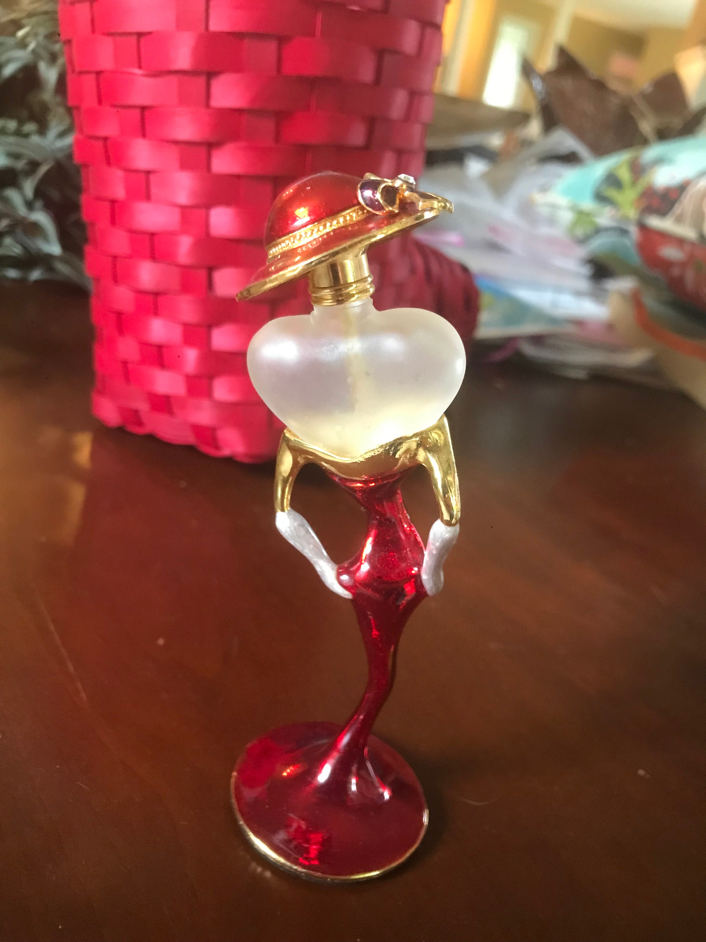 Rare Art Deco Lady in Red Hat Figural Perfume Bottle - Etsy