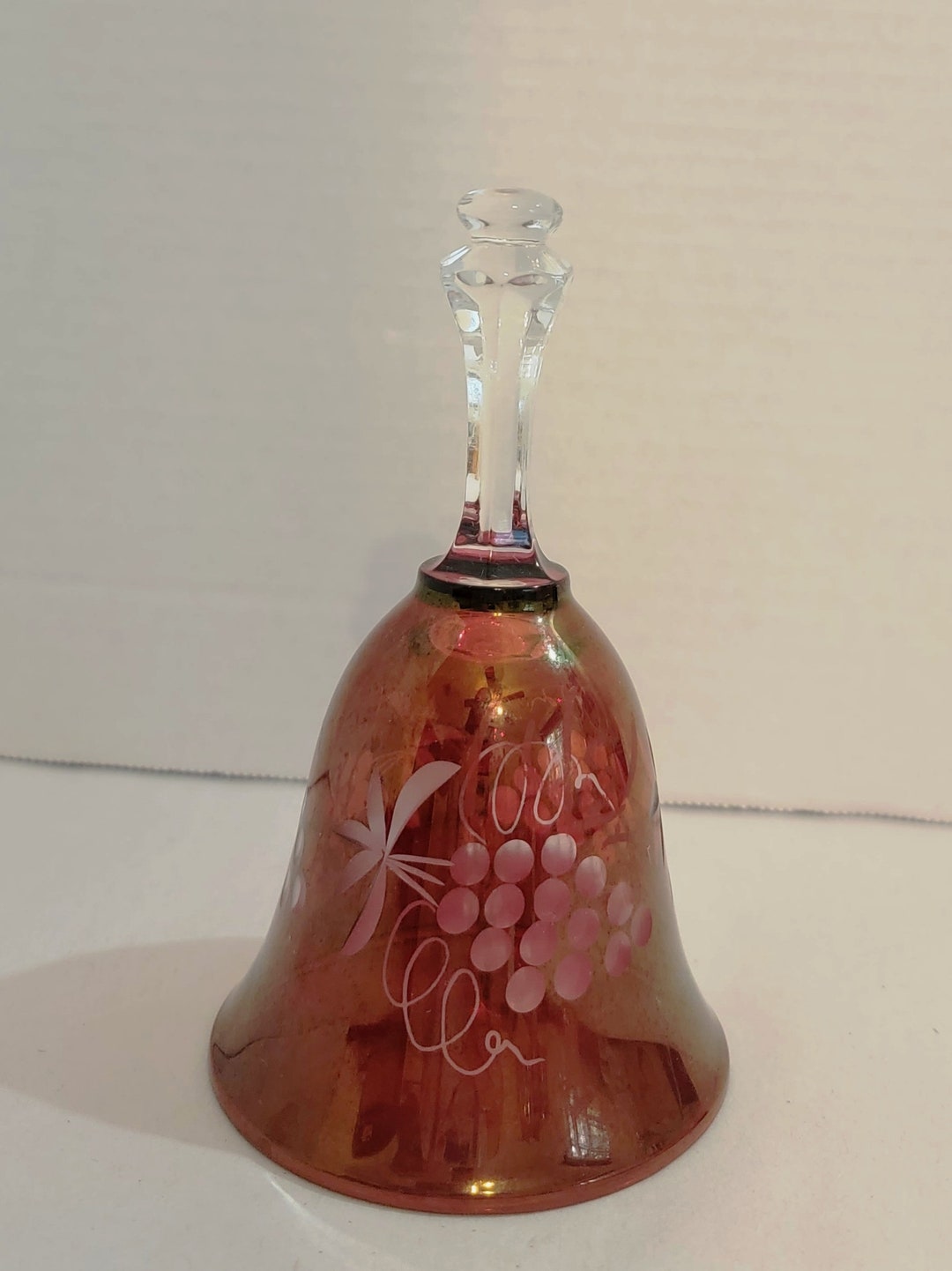 Red & Clear "grape Cluster" Crystal Bell - Etsy