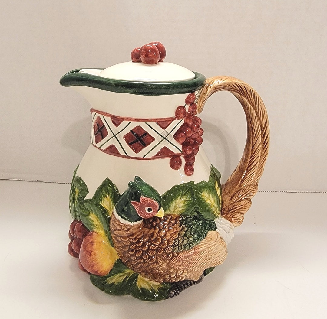 Noritake "royal Hunt "pheasant" 5-7/8" Stoneware Teapot With Lid / 32 ...