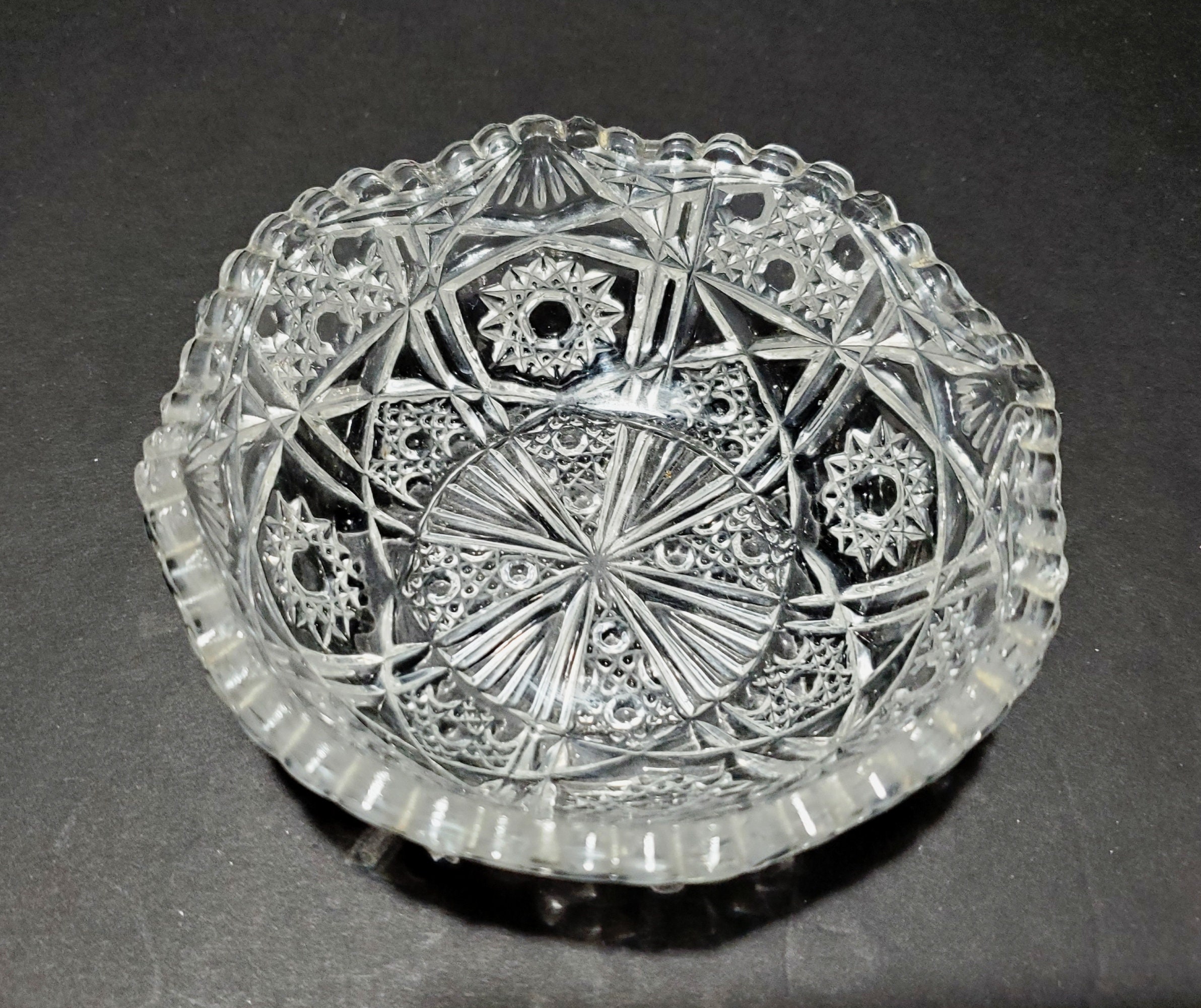 Vintage EAPG Daisy & Button / Hobstar / Fan / Pressed Glass - Etsy