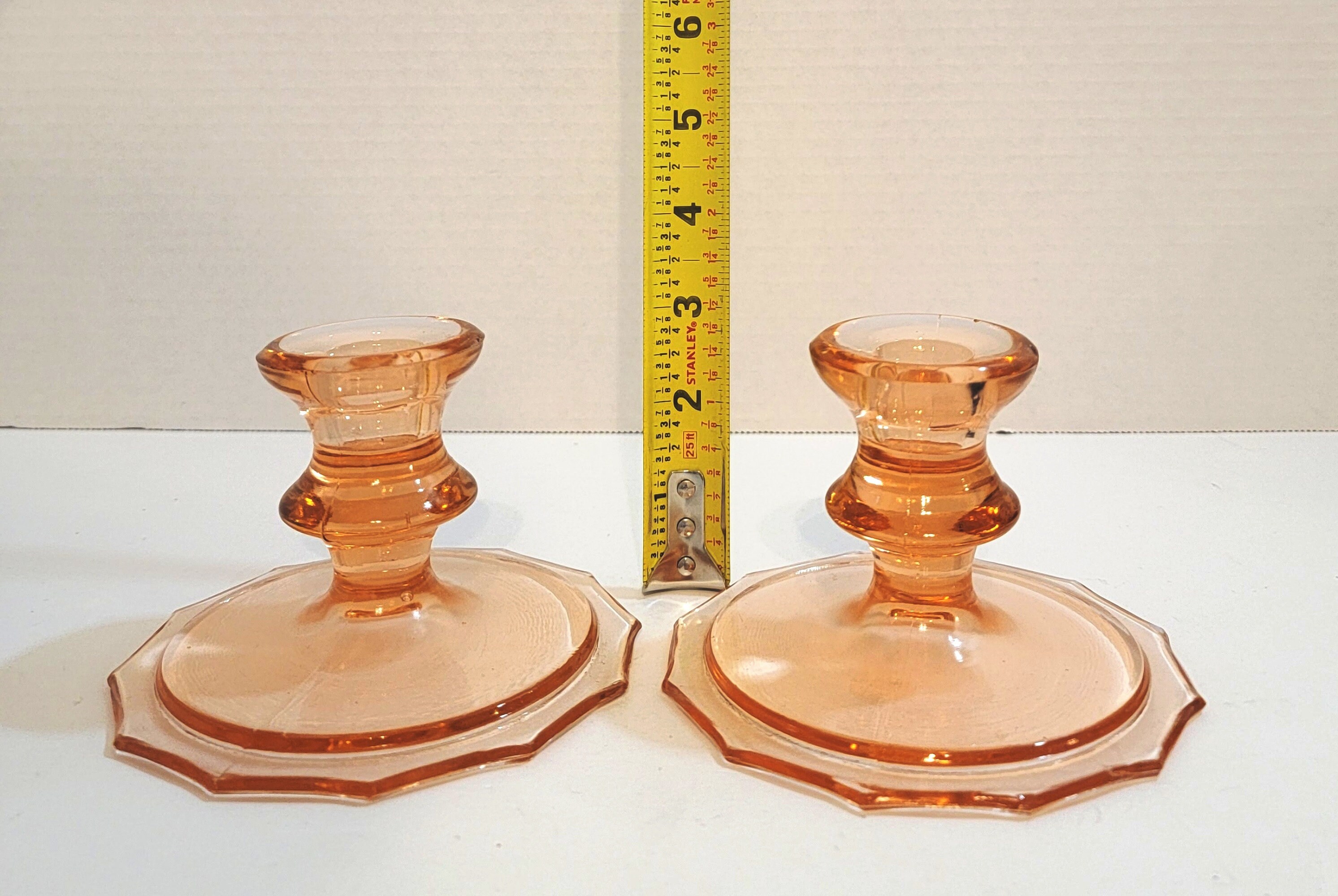 Collectibles Collectible Glass AS IS Peach Cambridge Glass Decagon ...