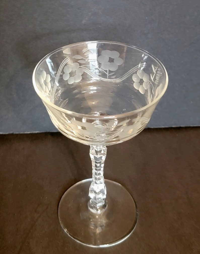 Set of Four (4) -6-1/8" Libbey / Rock Sharpe Pattern # 3005-7 Liqueur ...