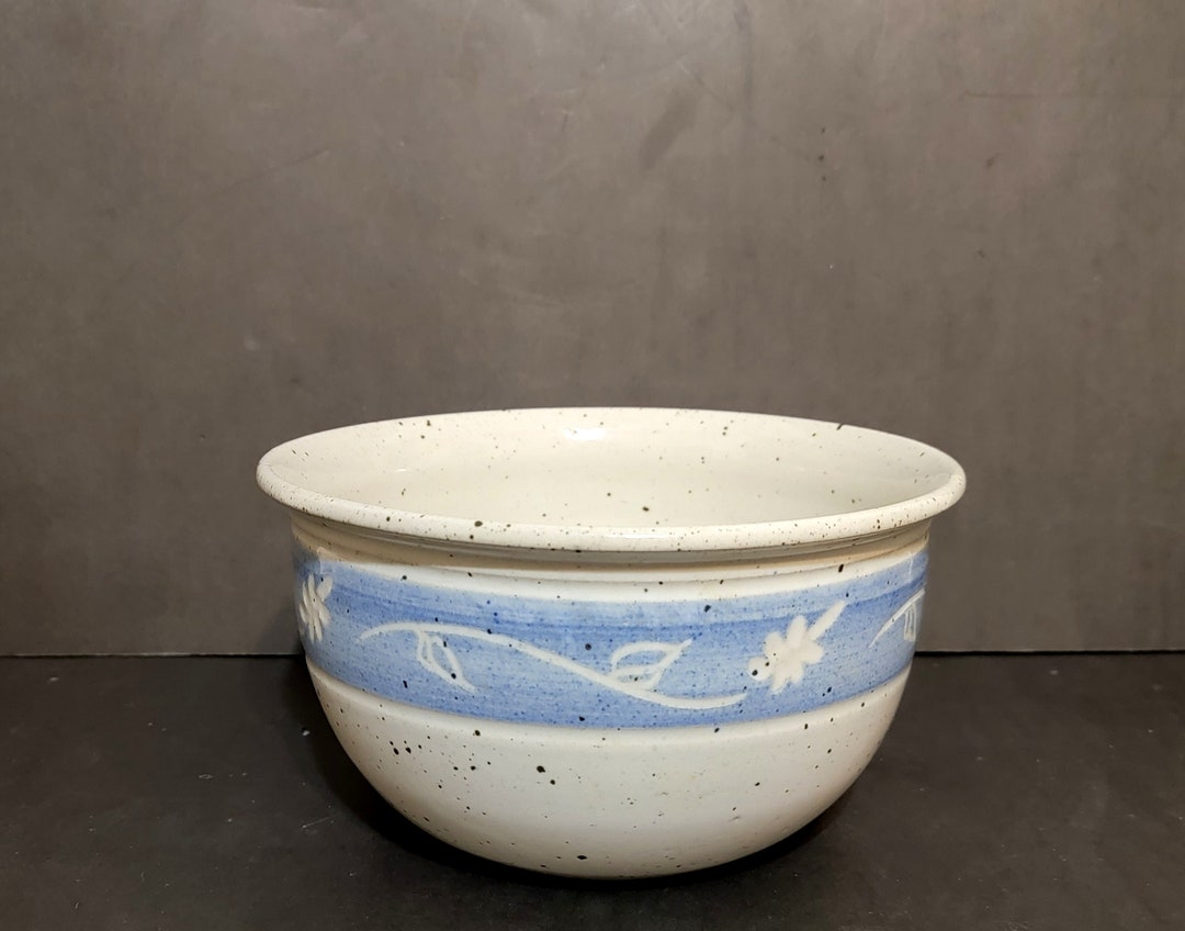 8-1/2" Ashby Pottery Blue and Gray Mixing Bowl - Etsy