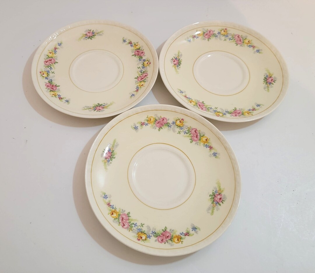Three (3) - 5-7/8" Homer Laughlin Pattern G3466 Saucers ONLY - Etsy