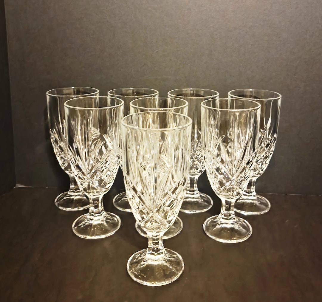 Eight 8 7-3/4 Godinger Shannon Collection dublin Footed Iced Tea ...