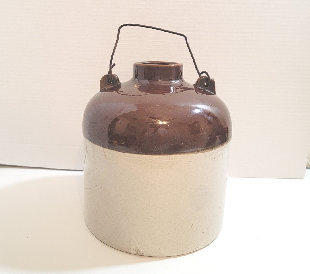 Antique Buckeye Pottery Crock With Metal Bale - Etsy