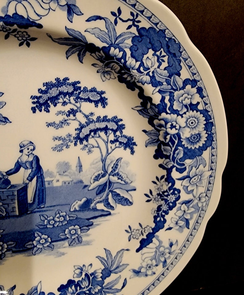 9-1/4 Spode Blue Room Collection girl at the - Etsy