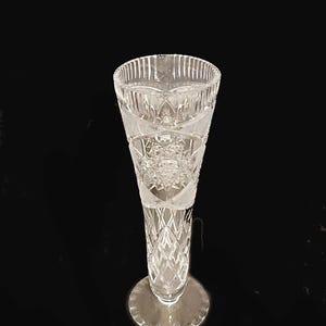 10" Hand Cut "toscany" Lead Crystal Vase / Made in Poland - Etsy