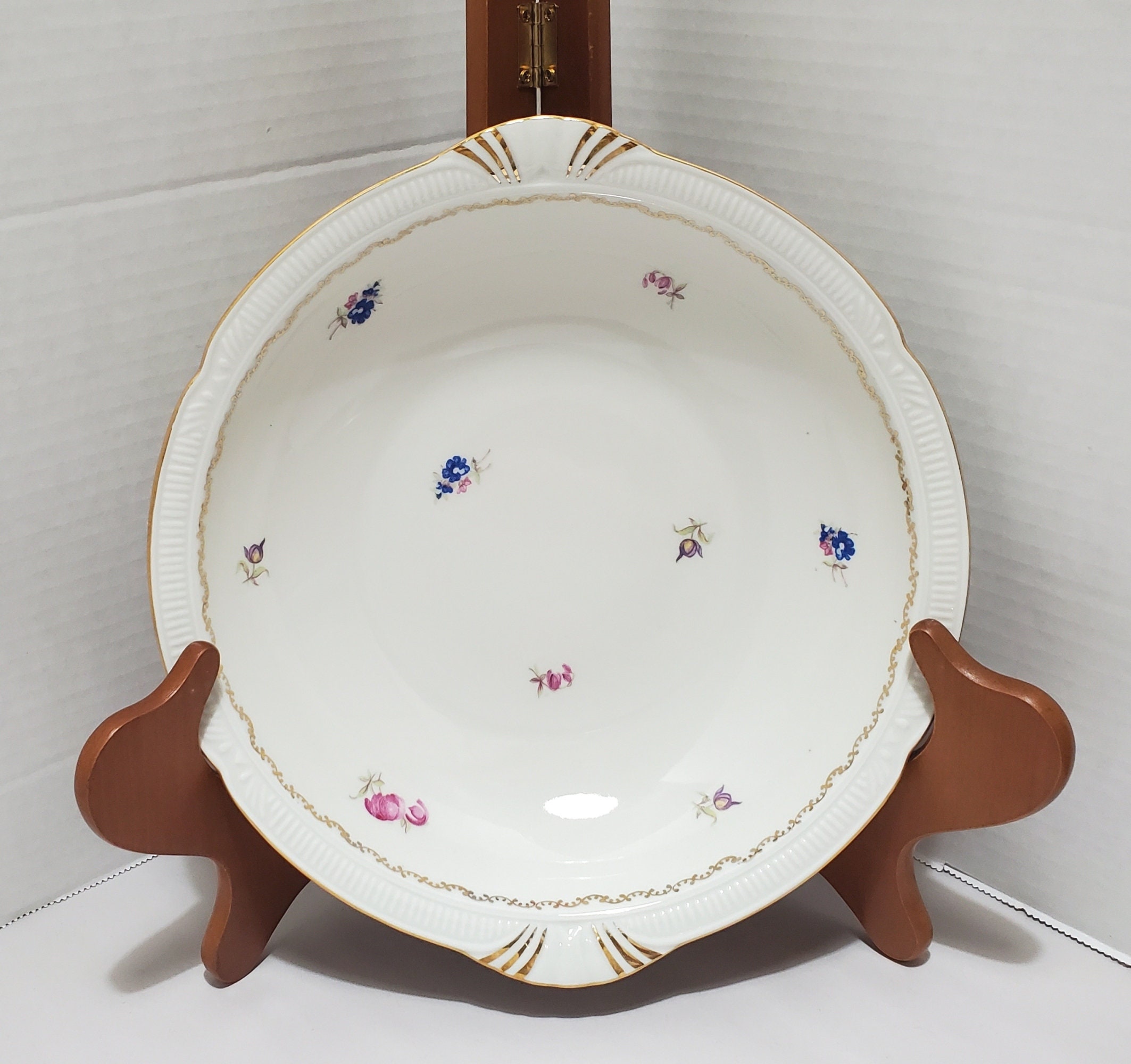 Chodziez / Polonia / Tazón de porcelana vegetal / Oro recorte - Etsy España