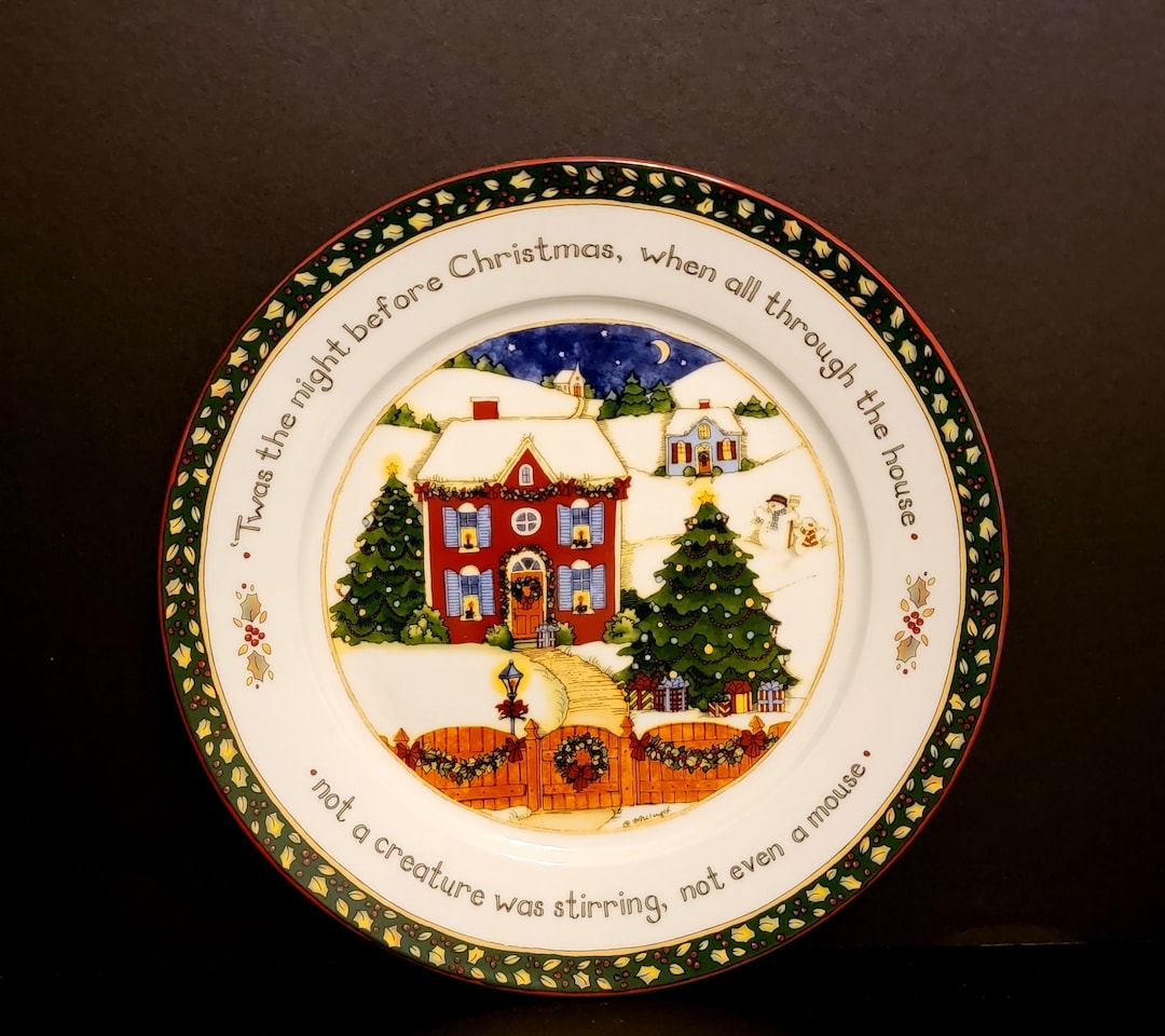 10-3/4" Portmeirion Studio "a Christmas Story" Dinner Plates / Susan ...
