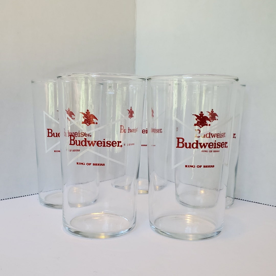 Set of Five (5) Budweiser Flat Tumblers / 4-1/4" Tall - Etsy