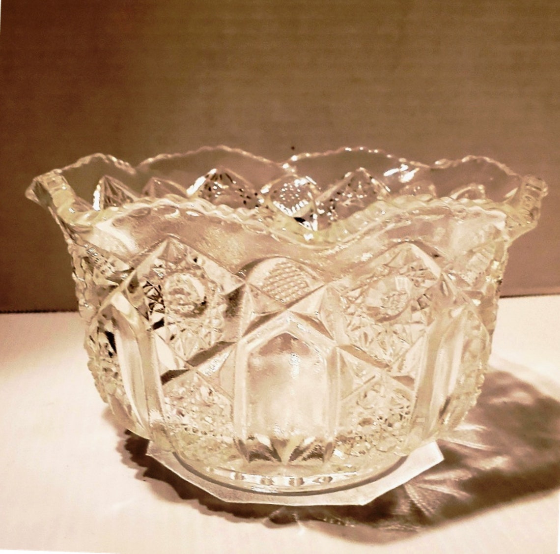 L.E. Smith quintec 6-1/2 Pressed Glass Bowl - Etsy