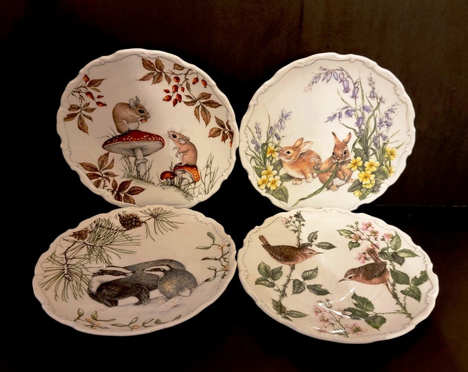 Four (4) Royal Albert "the Country Walk Collection" Bone China Plates ...