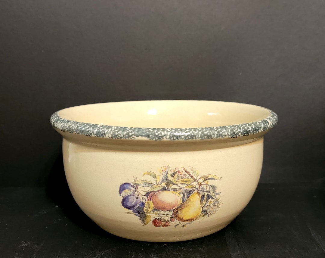8" Casey Pottery "fruit" Crock Bowl / Marshall, TX - Etsy