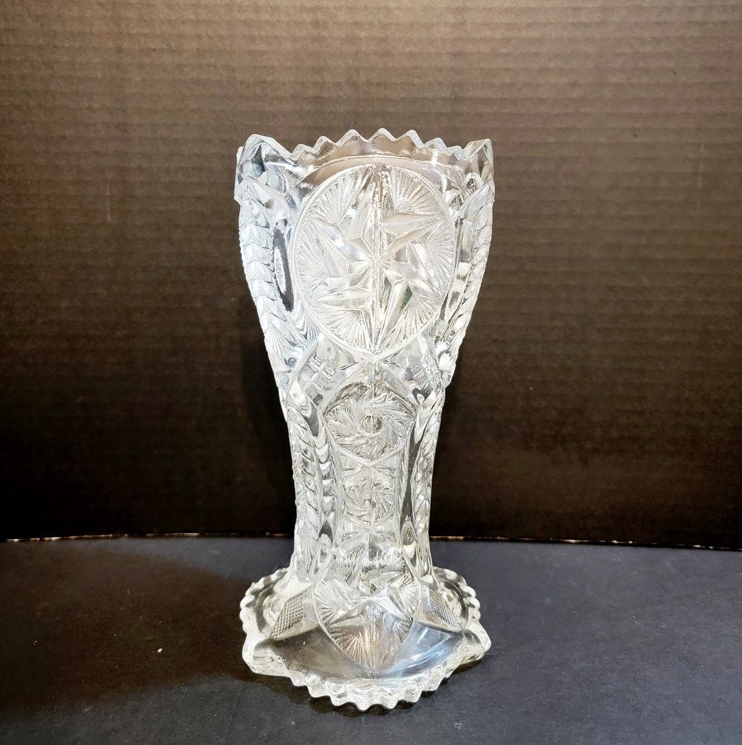 EAPG 9" Mckee Glass "nortec" Aka "centipede" Vase - Etsy