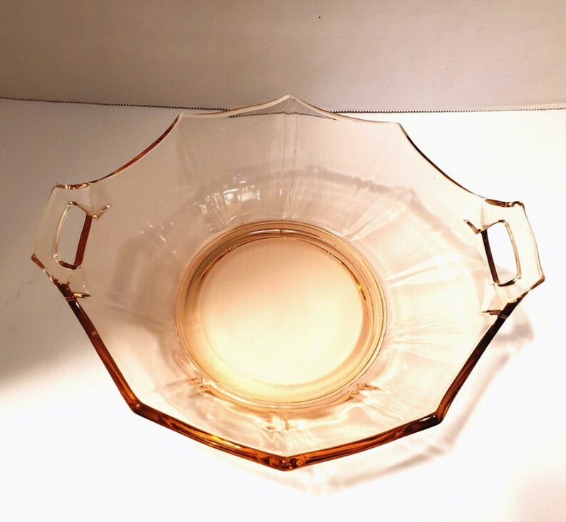 Depression Era Lancaster Glass Octagon Serving Bowl - Etsy