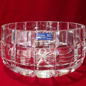 Beautiful "crystal Accents" Crystal Bowl / Poland - Etsy
