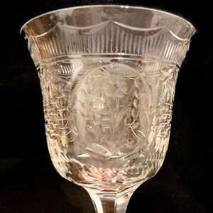 Six (6) - 7" Seneca Glass Crystal Water Glasses / Cut 870 - Etsy