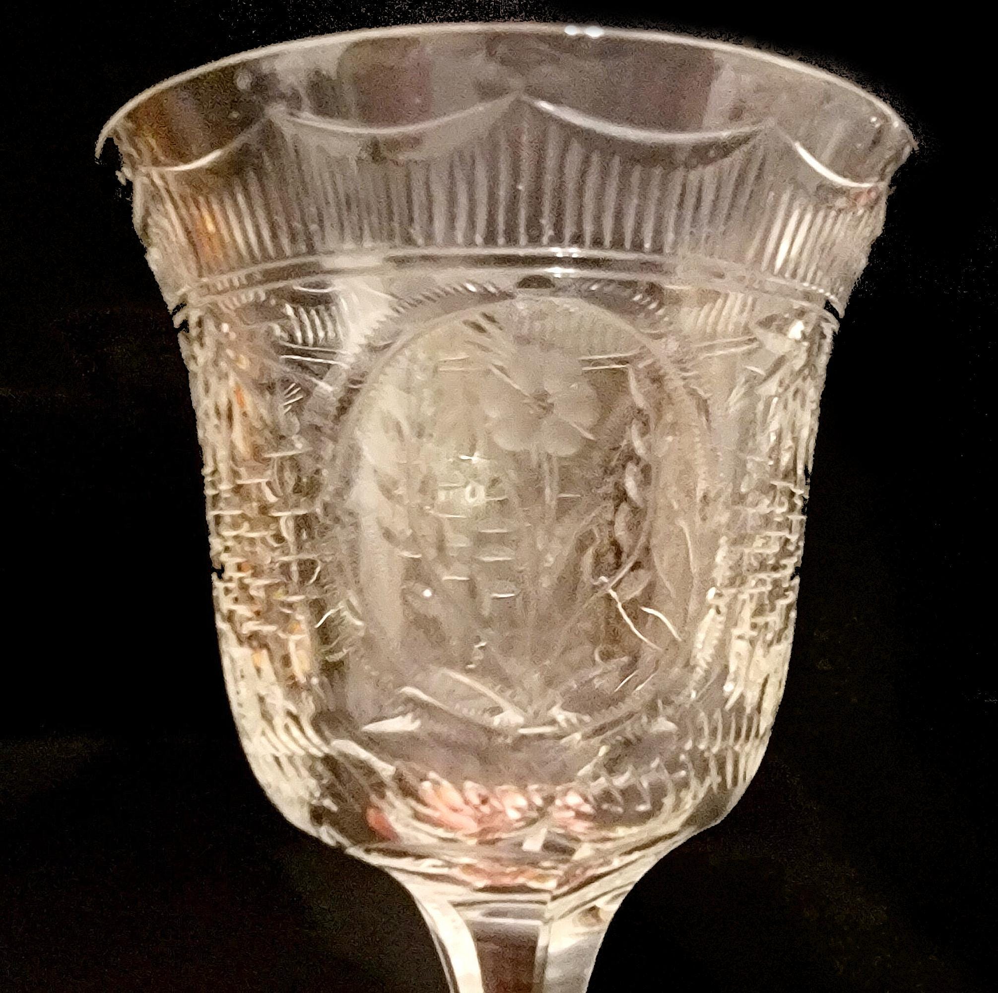 Six (6) - 7" Seneca Glass Crystal Water Glasses / Cut 870 - Etsy