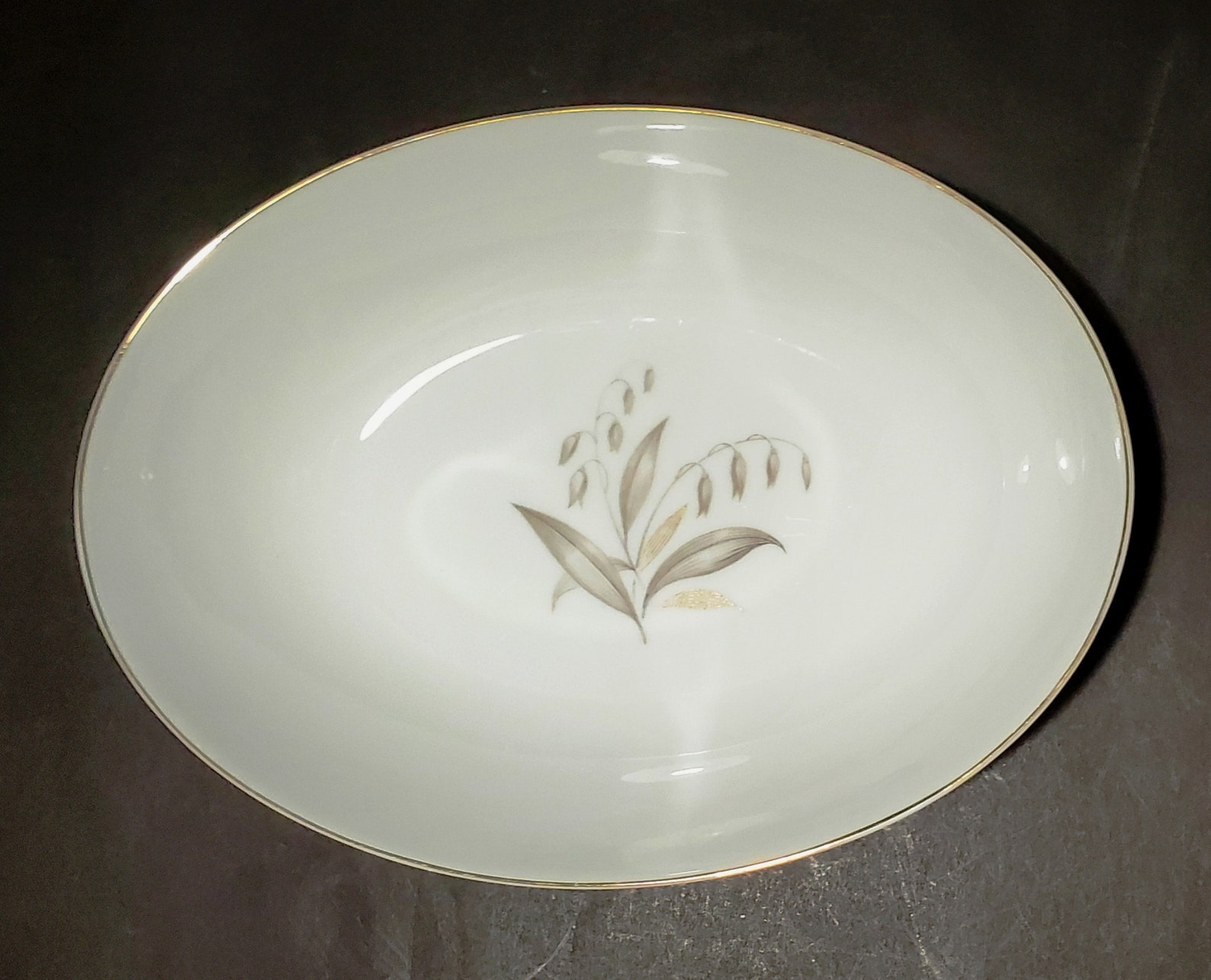 Kayson's Fine China golden Rhapsody Oval Serving Bowl / Two Available ...