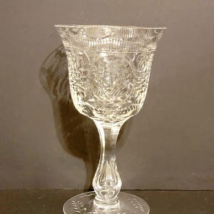 Six (6) - 7" Seneca Glass Crystal Water Glasses / Cut 870 - Etsy