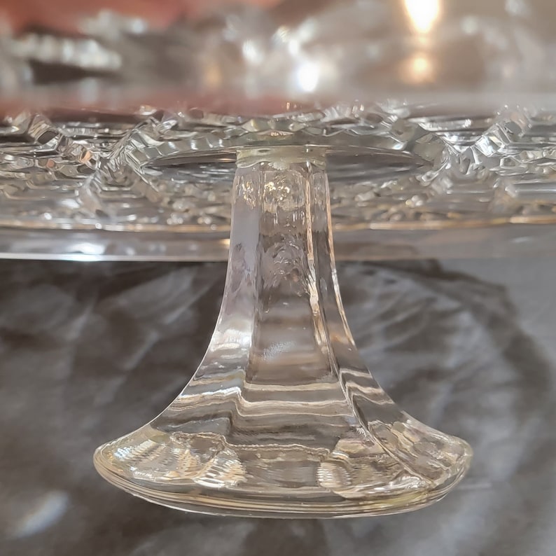 Crystal Mikasa "hampshire Gold" Cake Stand - Etsy