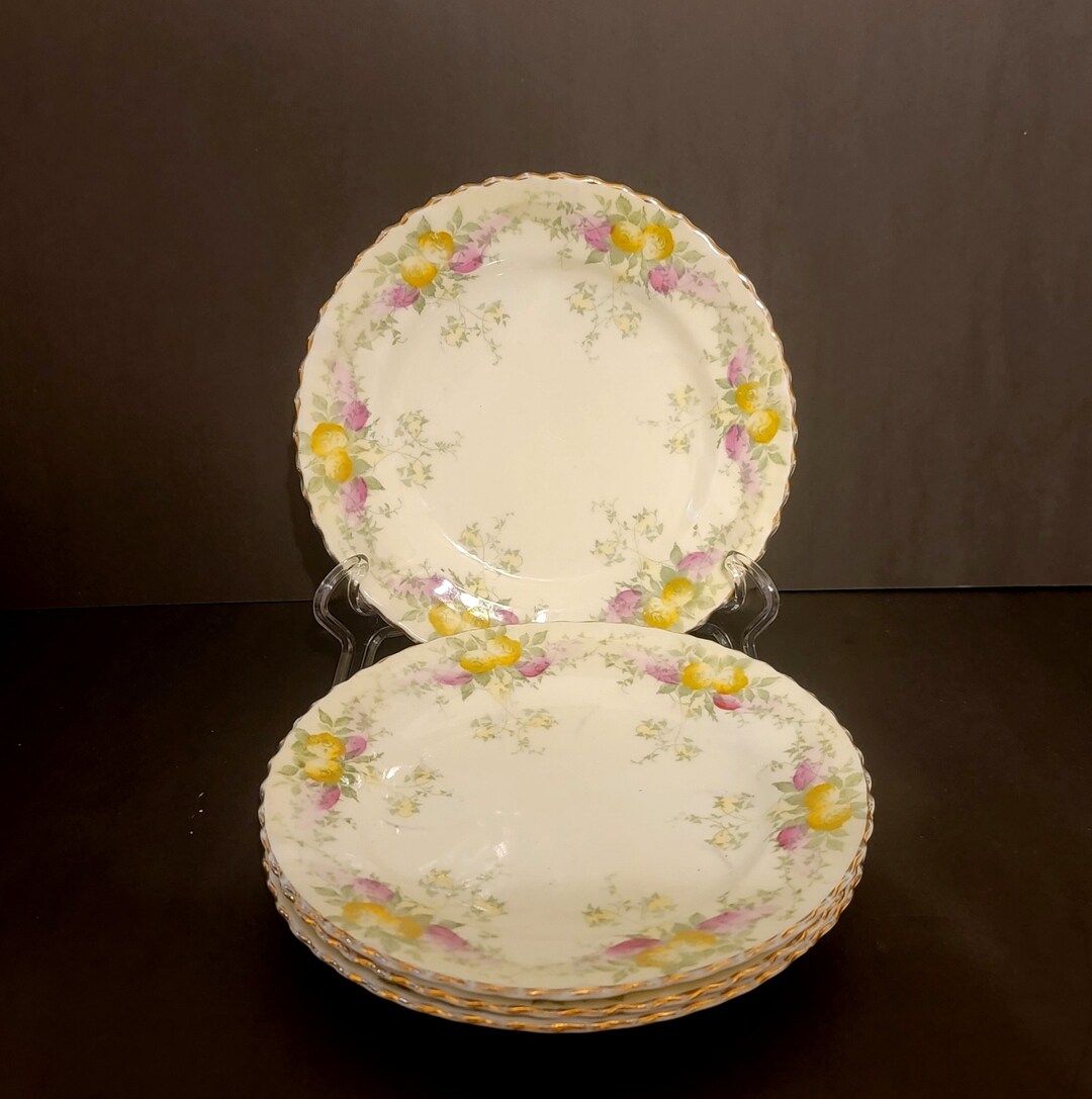 Four (4) - 6-7/8" Samuel Radford Bone China Salad Plates / England ...