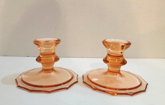 Collectibles Collectible Glass AS IS Peach Cambridge Glass Decagon ...