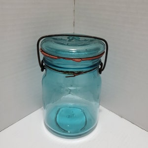 Blue One Pint Ball Sure Seal Canning Jar - Etsy