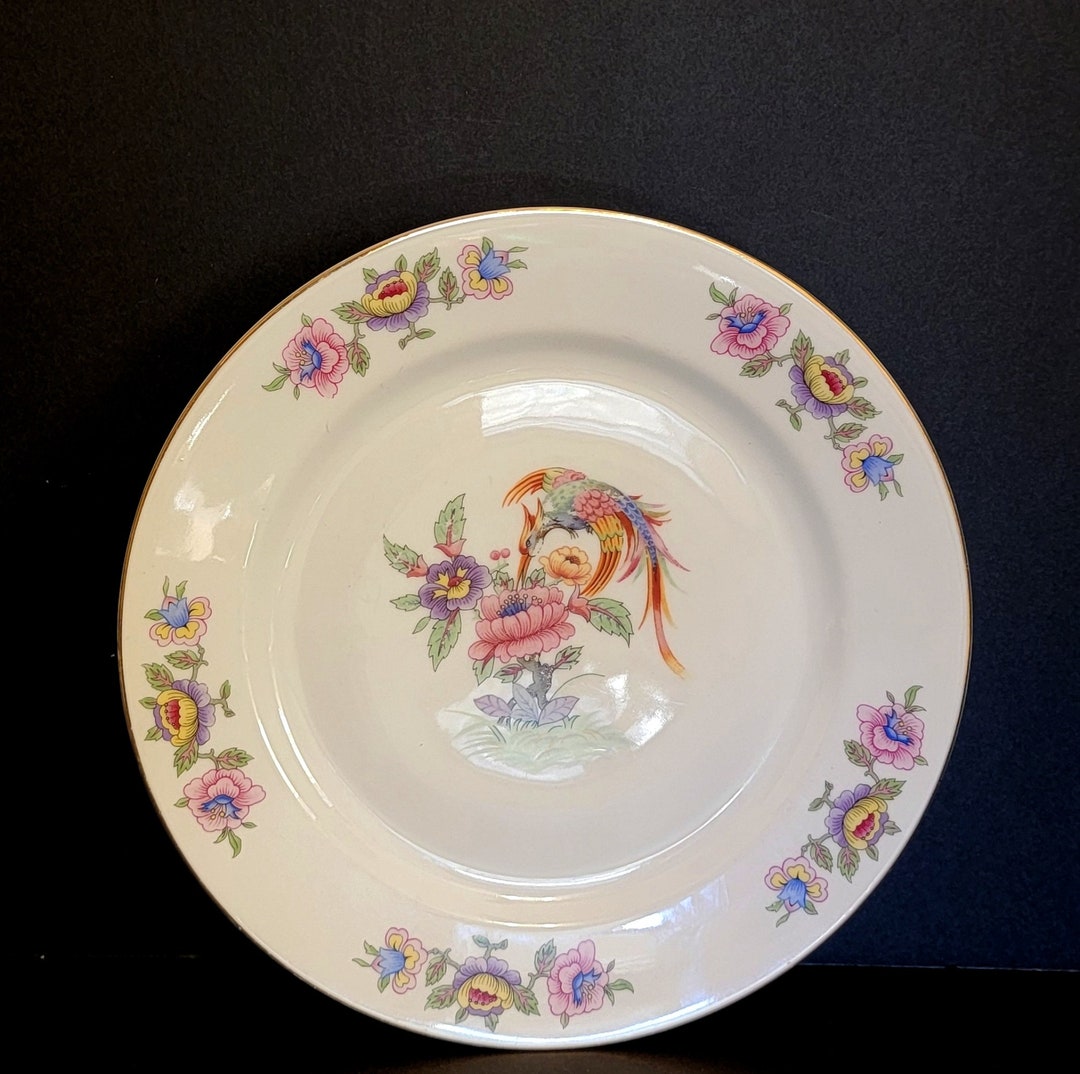 Zeh Scherzer Fantasy Hummingbird Salad Plates: Bavaria Porcelain, Set ...