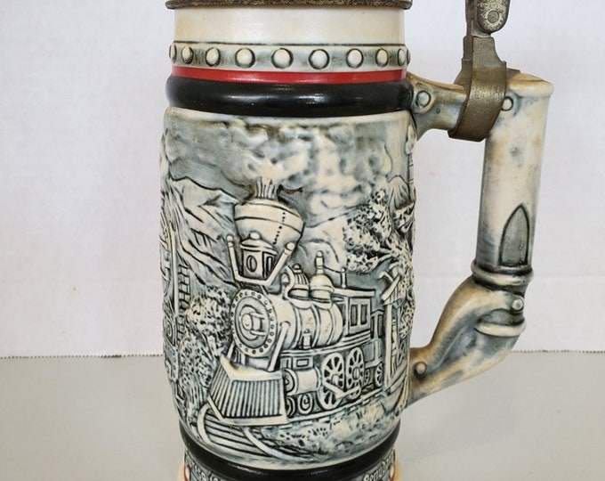 1982 Avon "the Age of the Iron Horse" Train Stein - Etsy