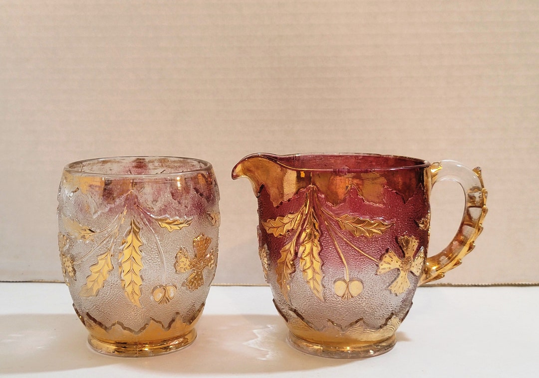 Antique EAPG Delaware Glass Sugar and Creamer Set - Circa 1899 - Etsy