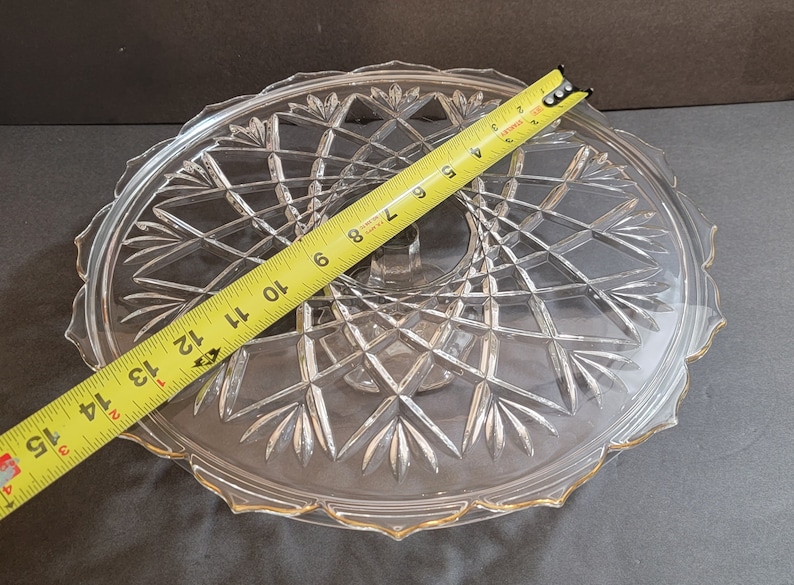 Crystal Mikasa "hampshire Gold" Cake Stand - Etsy